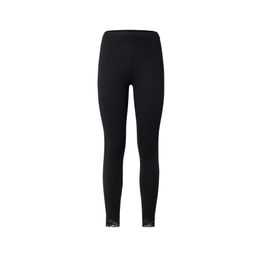 Tchibo - Leggings mit Spitzenborte - Damen - Gr. M - schwarz