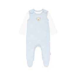 Steiff 2 Baby-Strampler - Baby - Gr. 56 - offwhite/print