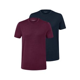 Tchibo - 2 Funktionsshirts mit Wolle - Herren - Gr. XXL - dunkelblau