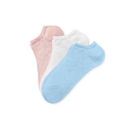 Tchibo - 3 Paar Sneakersocken mit Struktur - Damen - Gr. 39-42 - hellblau