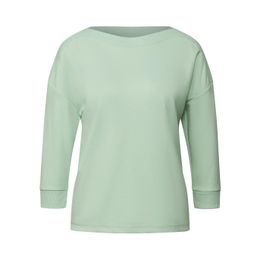 Street One T-Shirt mit Rippdetail - Damen - Gr. 46 - gr&uuml;n