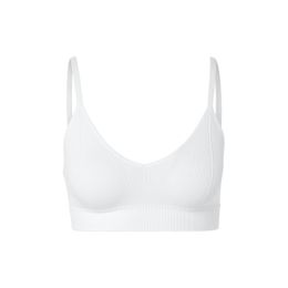 Tchibo - Seamless-Bustier mit Rippstruktur - Damen - Gr. XS - wei&szlig;