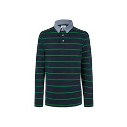 Tchibo - Langarm-Poloshirt - Herren - Gr. M - dunkelblau/gestreift