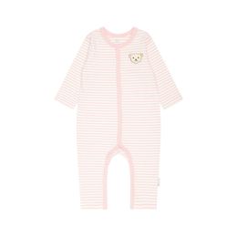 Steiff Baby-Strampler mit Knopfleiste - Baby - Gr. 74 - rosa/gestreift