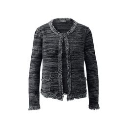 Tchibo - Fransen-Strickjacke - Damen - Gr. S - schwarz