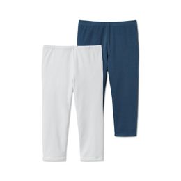 Tchibo - 2 Leggings in 3/4-L&auml;nge aus Bio-Baumwolle - M&auml;dchen - Gr. 170/176 - wei&szlig;