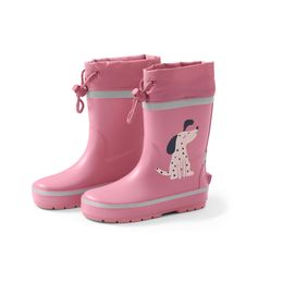 Tchibo - Gummistiefel - Gr. 22-23 - dunkelrosa/print