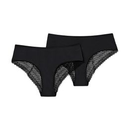 Tchibo - 2 Brazilslips - Damen - Gr. S - schwarz