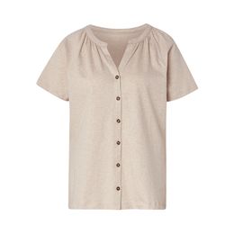 Tchibo - Blusenshirt aus Leinenmix - Damen - Gr. XL - beige