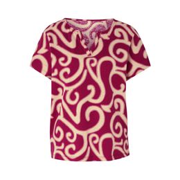 Tchibo - Blusenshirt aus Leinenmix - Damen - Gr. XL - dunkelrot
