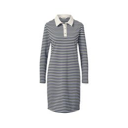 Tchibo - Gestreiftes Sweatkleid mit Polokragen - Damen - Gr. XL - dunkelblau/gestreift