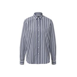 Tchibo - Gestreifte Popeline-Bluse - Damen - Gr. 46 - dunkelblau/gestreift