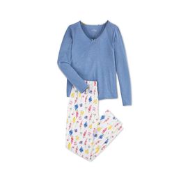 Tchibo - Pyjama - Damen - Gr. XS - blau/print