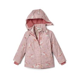 Tchibo - Kinder-Thermo-Regenjacke - M&auml;dchen - Gr. 110/116 - rosa/print