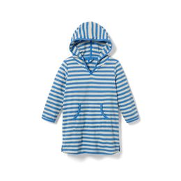 Tchibo - Kinder-Frottierponcho - Gr. 134/140 - wei&szlig;/gestreift
