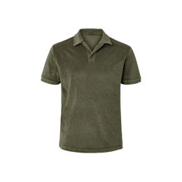 Tchibo - Frottee-Poloshirt - Herren - Gr. L - khaki