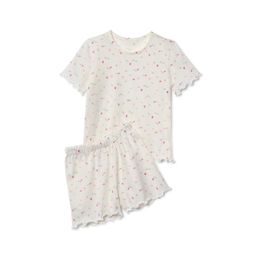 Tchibo - Kinder-Shorty-Pyjama - M&auml;dchen - Gr. 98/104 - wei&szlig;/print