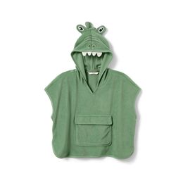 Tchibo - Kinder-Frottierponcho - Gr. 122/128 - gr&uuml;n