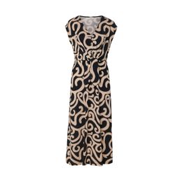 Tchibo - Jerseykleid mit Knoten - Damen - Gr. XL - schwarz/gebl&uuml;mt