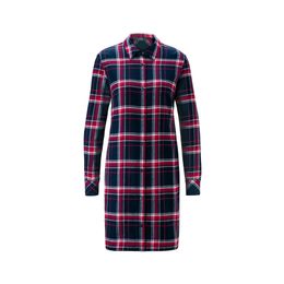 Tchibo - Flanell-Nachthemd - Damen - Gr. XL - wei&szlig;/kariert