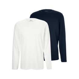 Tchibo - 2 Langarm-Shirts - Herren - Gr. S - dunkelblau
