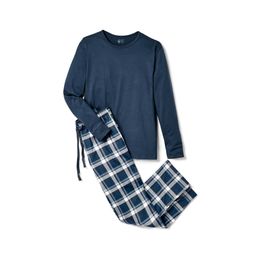 Tchibo - Jersey-Pyjama - Herren - Gr. XL - dunkelblau/kariert