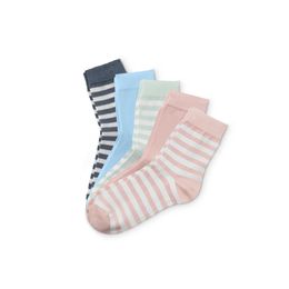 Tchibo - 5 Paar Socken - Damen - Gr. 35-38 - mehrfarbig/gestreift