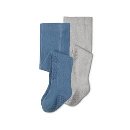 Tchibo - 2 Strumpfhosen - Gr. 86/92 - blau/gestreift