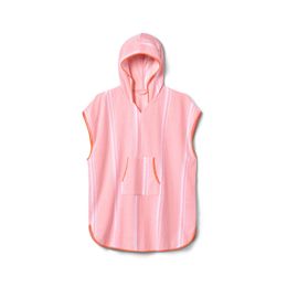 Tchibo - Ki M&auml;.-Frottierponcho - M&auml;dchen - Gr. 134/140 - wei&szlig;/gestreift