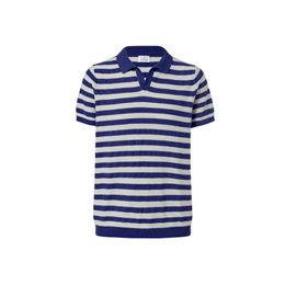 Tchibo - Leinen-Poloshirt - Herren - Gr. M - dunkelblau/gestreift