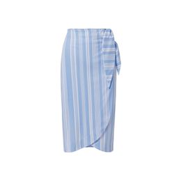 Tchibo - Gestreifter Wickelrock - Damen - Gr. M - hellblau/gestreift