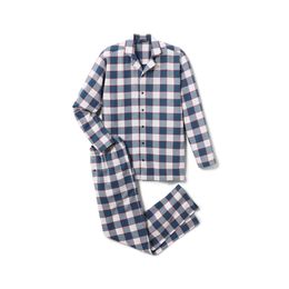 Tchibo - Flanell-Pyjama - Herren - Gr. XL - dunkelblau/kariert