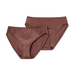 Tchibo - 2 Slips - Damen - Gr. XL - braun