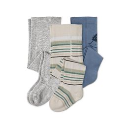 Tchibo - 3 Strumpfhosen - Kinder - Gr. 98/104 - blau/gestreift