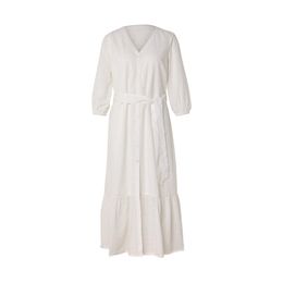 Tchibo - Blusenkleid mit Lochstickerei - Damen - Gr. 44 - wei&szlig;