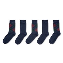Tchibo - 5 Paar Socken - Herren - Gr. 44-46 - bordeaux/print