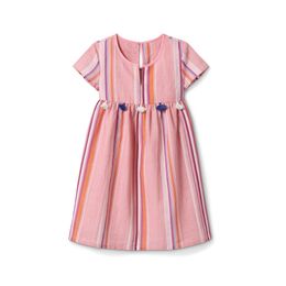 Tchibo - Kaftankleid mit Leinen - M&auml;dchen - Gr. 158/164 - rosa/gestreift