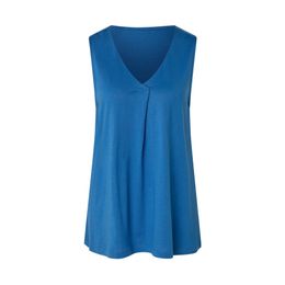 Tchibo - Top mit Falten-Detail - Damen - Gr. M - blau