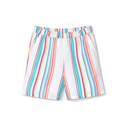 Tchibo - Web-Shorts - M&auml;dchen - Gr. 170/176 - wei&szlig;/gestreift