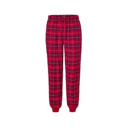 Tchibo - Flanell-Relaxhose - Herren - Gr. L - bordeaux/kariert