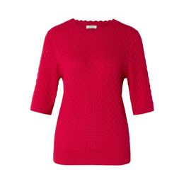 Kurzarmpullover mit Ajour-Muster - Damen - Gr. S - rot