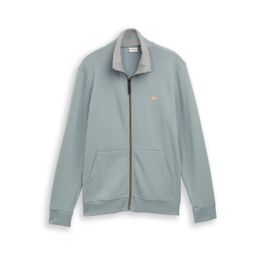 Tom Tailor Sweatjacke mit Stehkragen - Herren - Gr. L - grau
