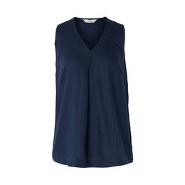 Tchibo - &Auml;rmellose Leinenbluse - Damen - Gr. 36 - dunkelblau