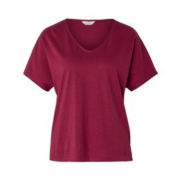 Tchibo - Shirt aus Leinenmix - Damen - Gr. XL - dunkelrot