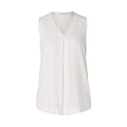 Tchibo - &Auml;rmellose Leinenbluse - Damen - Gr. 42 - wei&szlig;