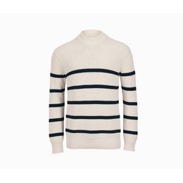 Tchibo - Strickpullover - Herren - Gr. M - wei&szlig;/gestreift