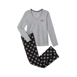 Tchibo - Pyjama - Damen - Gr. L - schwarz/gepunktet