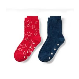 Tchibo - 2 Paar Kinder-Kuschelsocken - Kinder - Gr. 31-34 - wei&szlig;/jacquard