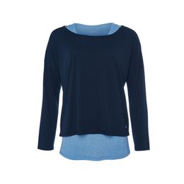 Tchibo - Doublelayer-Shirt - Damen - Gr. XL - dunkelblau