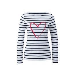 Tchibo - Streifenshirt - Damen - Gr. S - dunkelblau/gestreift